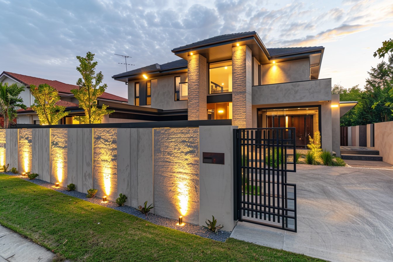 Modern Front Boundary Wall Design For Home